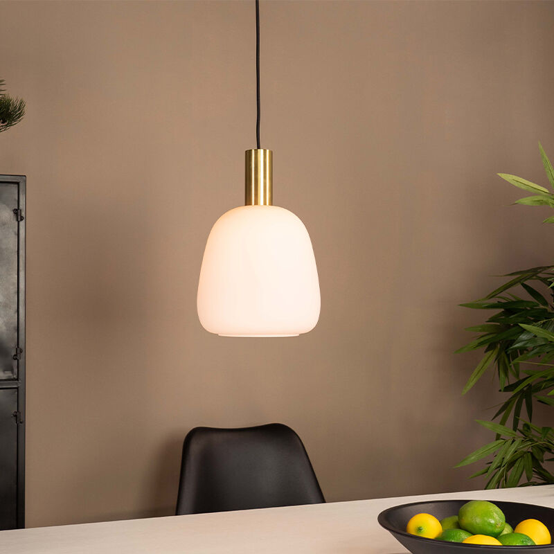 Witte design hanglamp glas, Jeannine | Lampgigant