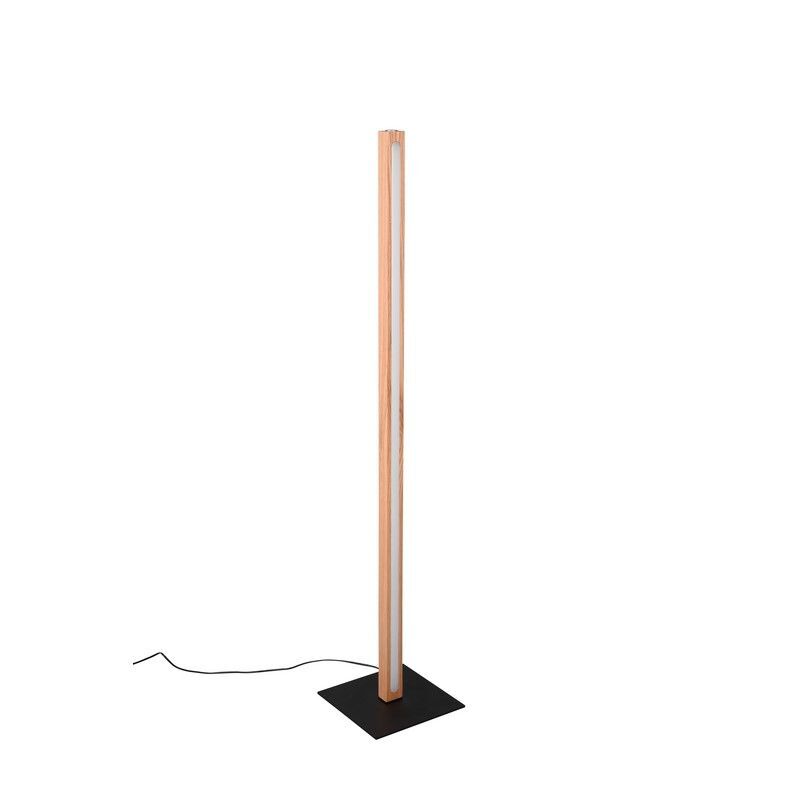 Moderne staande leeslamp hout, Kelley, 20W, 3000K LED, met schakelaar ...