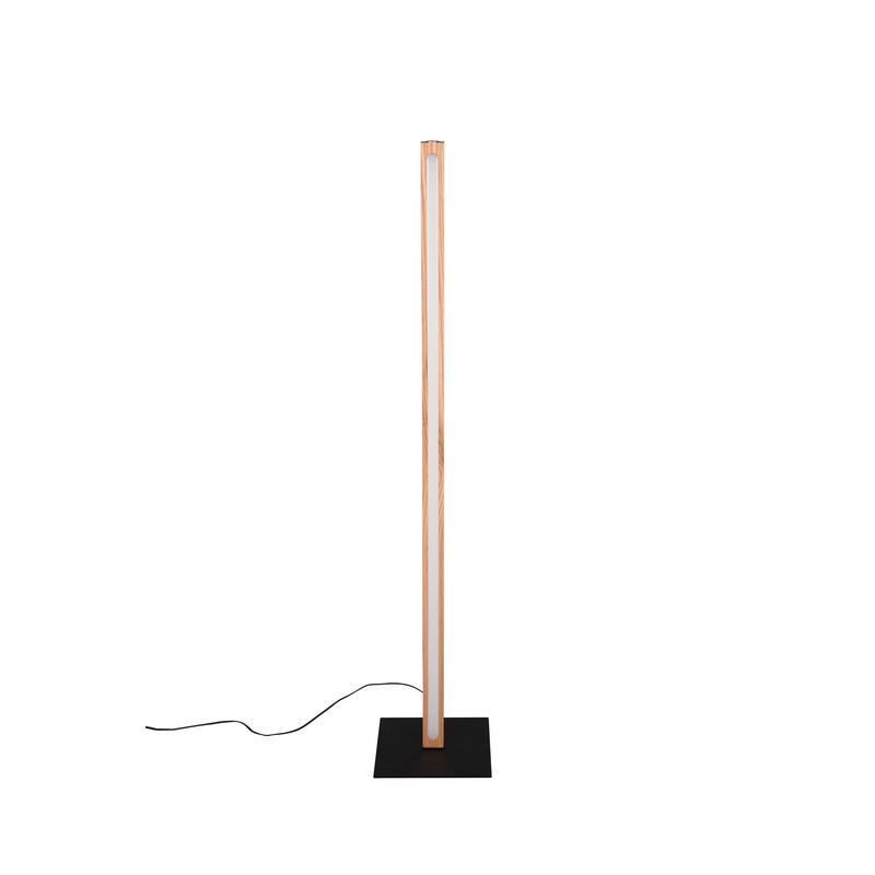 Moderne staande leeslamp hout, Kelley, 20W, 3000K LED, met schakelaar ...
