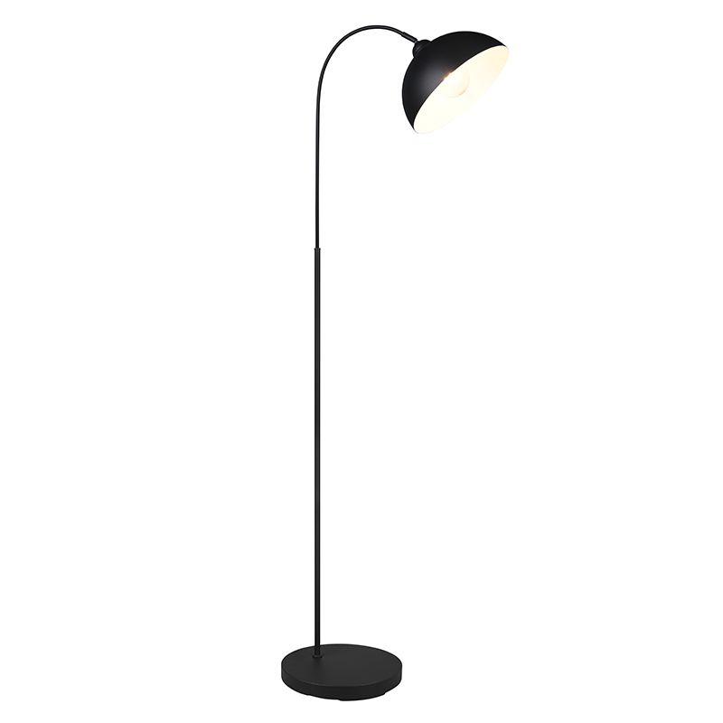 Zwarte booglamp modern, Selwin, met schakelaar | Lampgigant