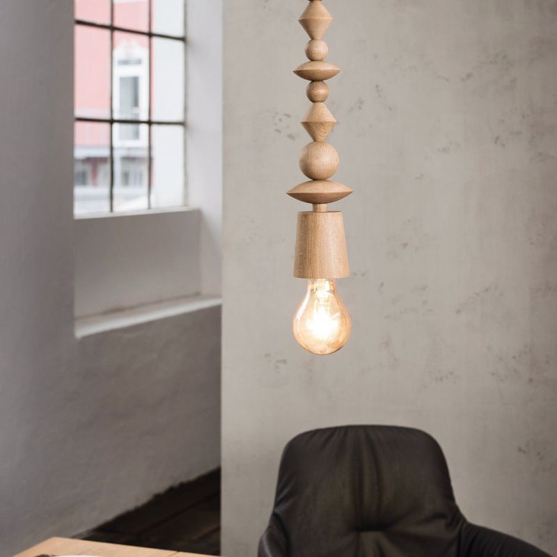 Retro hanglamp hout, Abel | Lampgigant