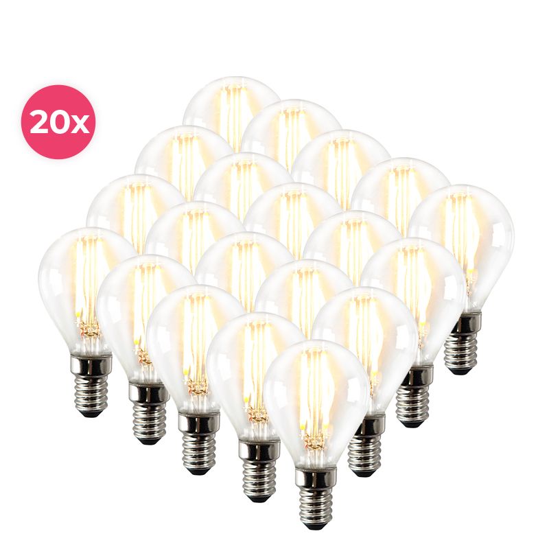 20-pack dimbare Sorna E14 LED lamp, 2700k, 3,5w | Lampgigant